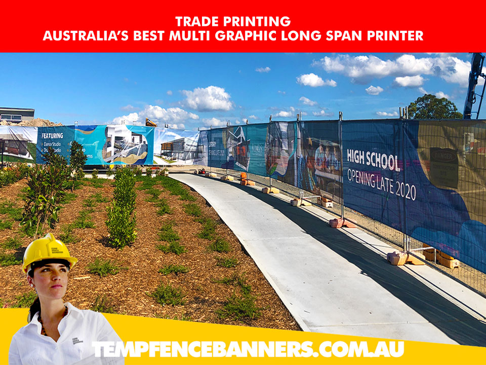 Temp Fence Banners - October 2025 Examples of Trade Printing