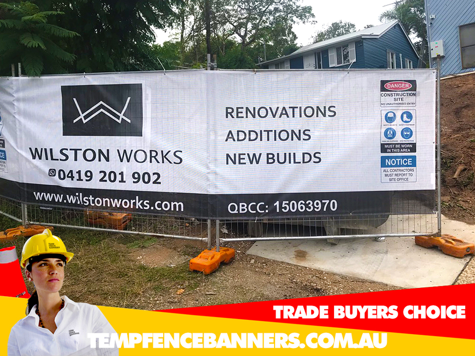 Temp Fence Banners - October 2025 Examples of Trade Printing