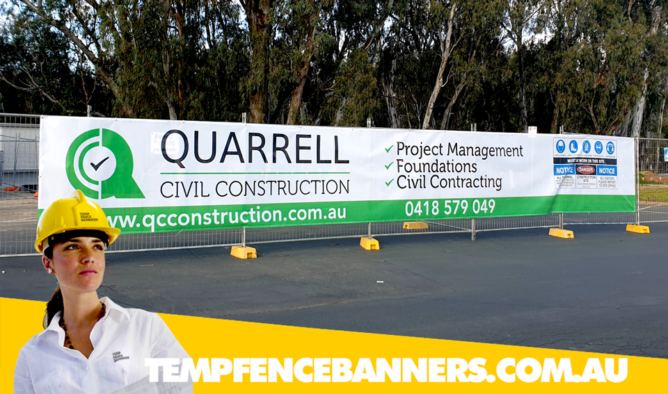 Temp Fence Banners - October 2025 Examples of Trade Printing